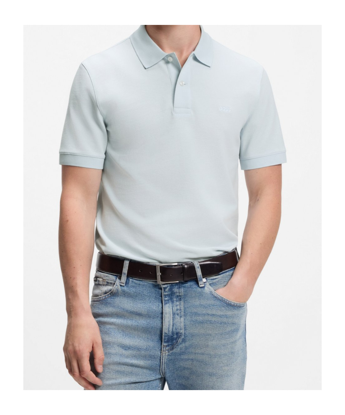 HUGO BOSS Pallas logo-embroidered piqué polo shirt